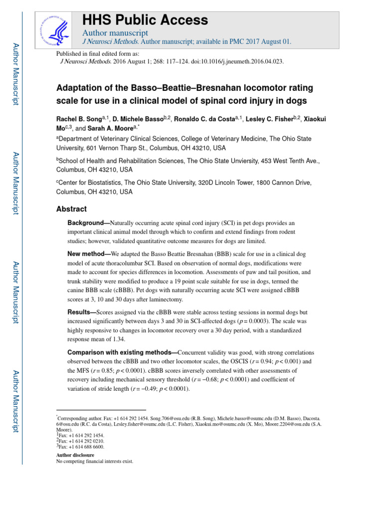 Escala Basso Modificada | PDF | Clinical Medicine | Medicine