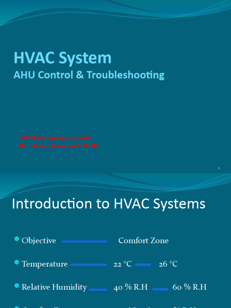 AHU Control and Troubleshooting Guide | PDF | Temperature | Mechanical ...