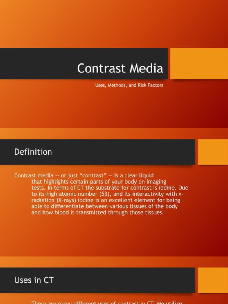 CT Contrast | PDF