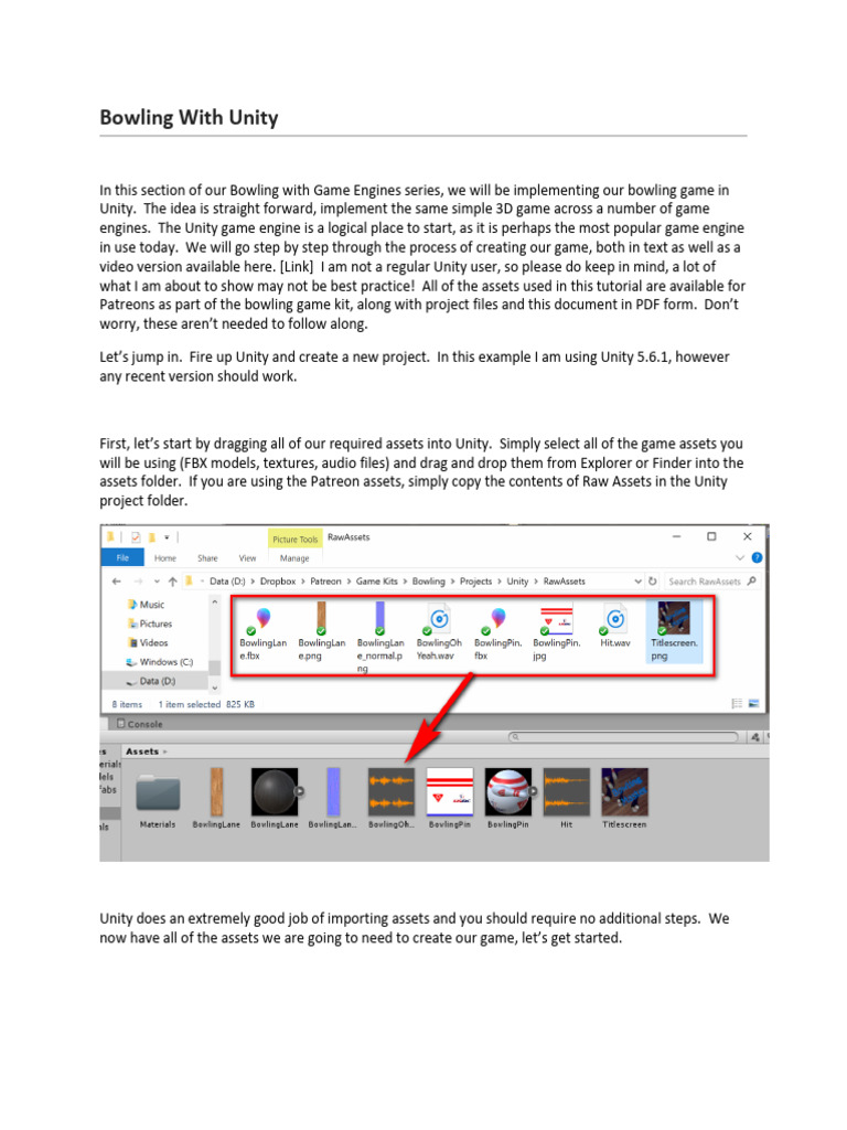 Bowling With Unity | Download Free PDF | Unity (Game Engine) | Computer File