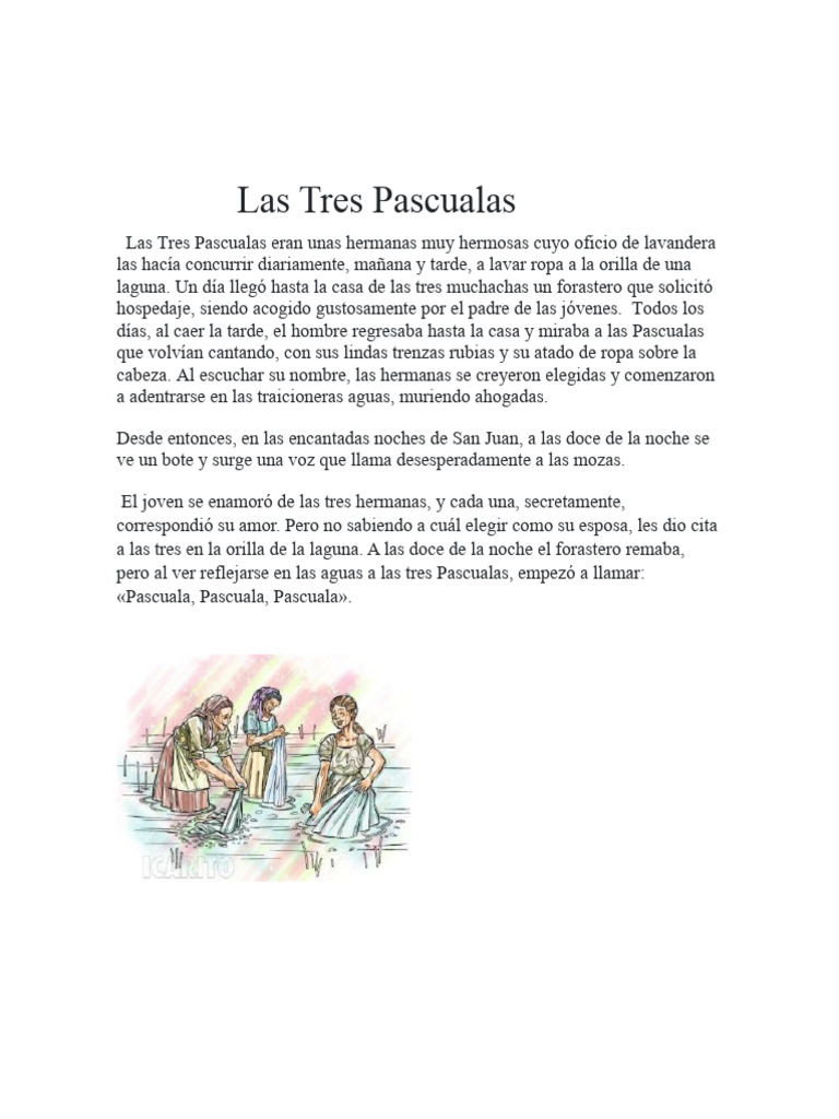 Leyenda de las Tres Pascualas | PDF