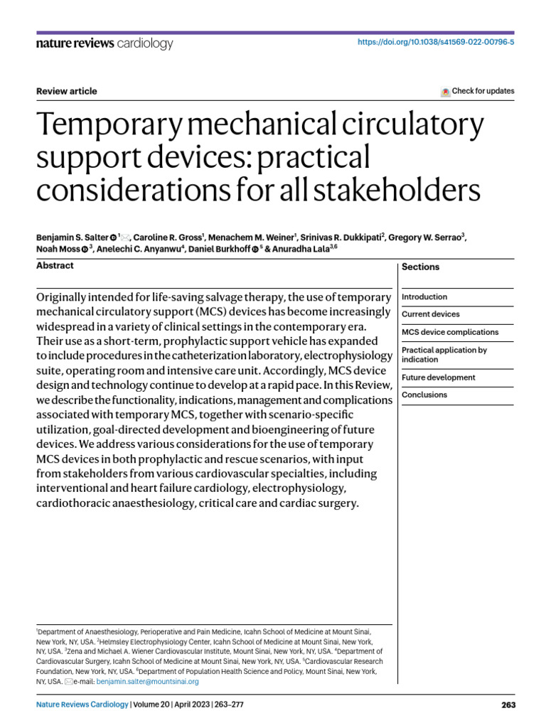 Temporary Mechanical Circulatory Support Devices - Practical ... Temporary Mechanical Circulatory Support Devices - Practical ...