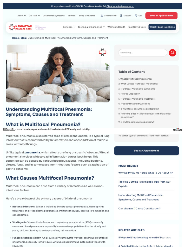 Understanding Multifocal Pneumonia | PDF | Pneumonia | Infection