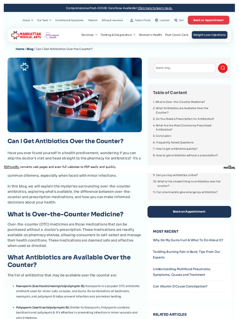 Can I Get Antibiotics Over The Counter | PDF