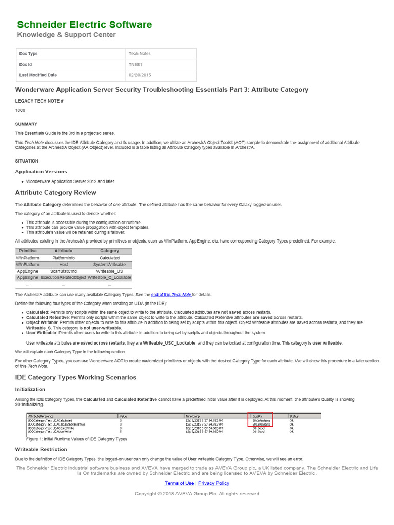Wonderware Application Server Security Troubleshooting Essentials Part 3 | PDF | Software ...