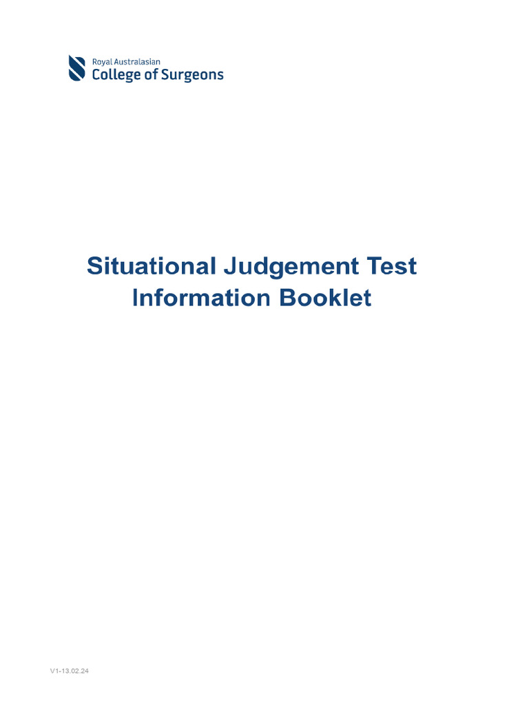 SJT Information Booklet | PDF | Laptop | Smartphone