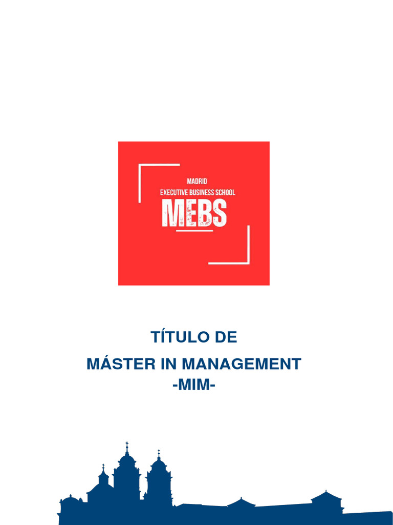 Master in Management v01 | PDF | Plan de estudios | Aprendizaje