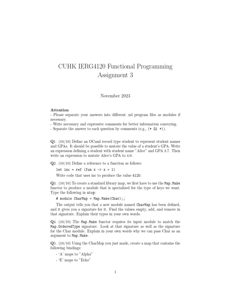 Cuhk Ierg4120 hw3 Solutions | PDF | Modular Programming | Parameter (Computer Programming)