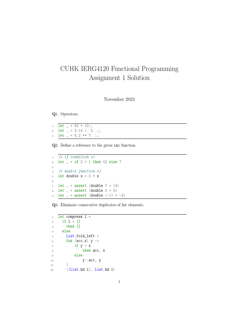 Cuhk Ierg4120 hw1 Solution v0.1 | PDF