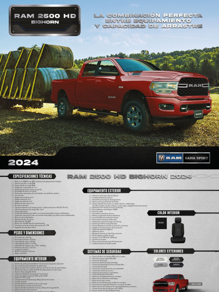 FT - Ram 2500 Hdlimited Bighorn | PDF | Tracción en las cuatro ruedas | Eje