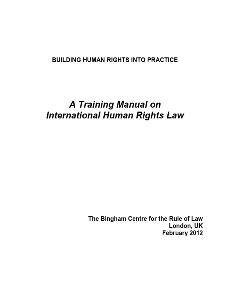 5930 Building Human Rights Into Practice - English | PDF | Human Rights ...