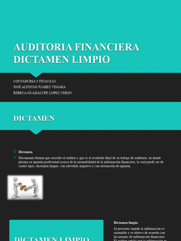 Dictamen Limpio en Auditoría Financiera | PDF