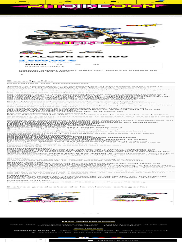 Malcor SMR 190 V4 | PDF | Carros deportivos | Vehículo de motor