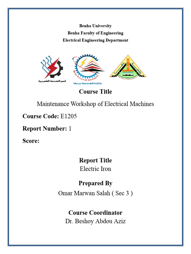 Omar Marwan Salah Sec3 | PDF | Thermostat | Electrical Resistance And Conductance