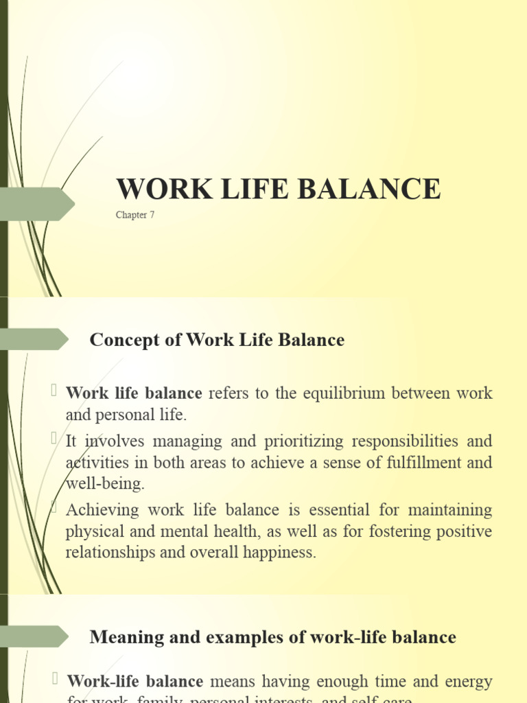 Work Life Balance | PDF | Mental Health | Psychological Concepts