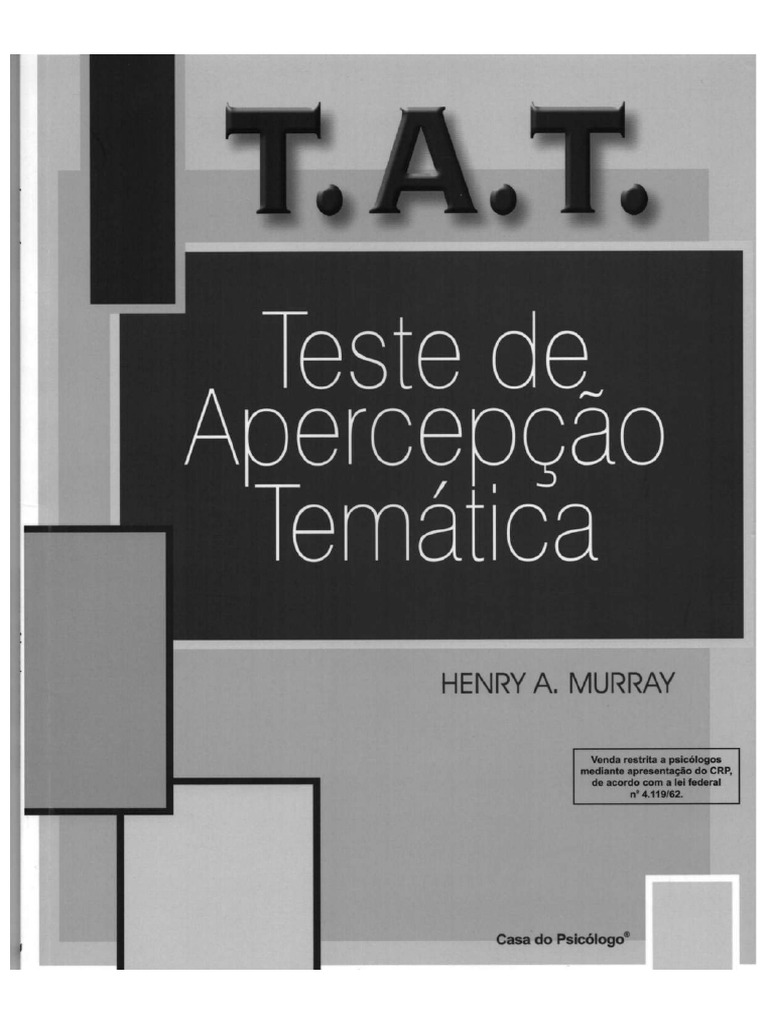 TAT - Manual - Teste de Apercepcao Tematica | PDF