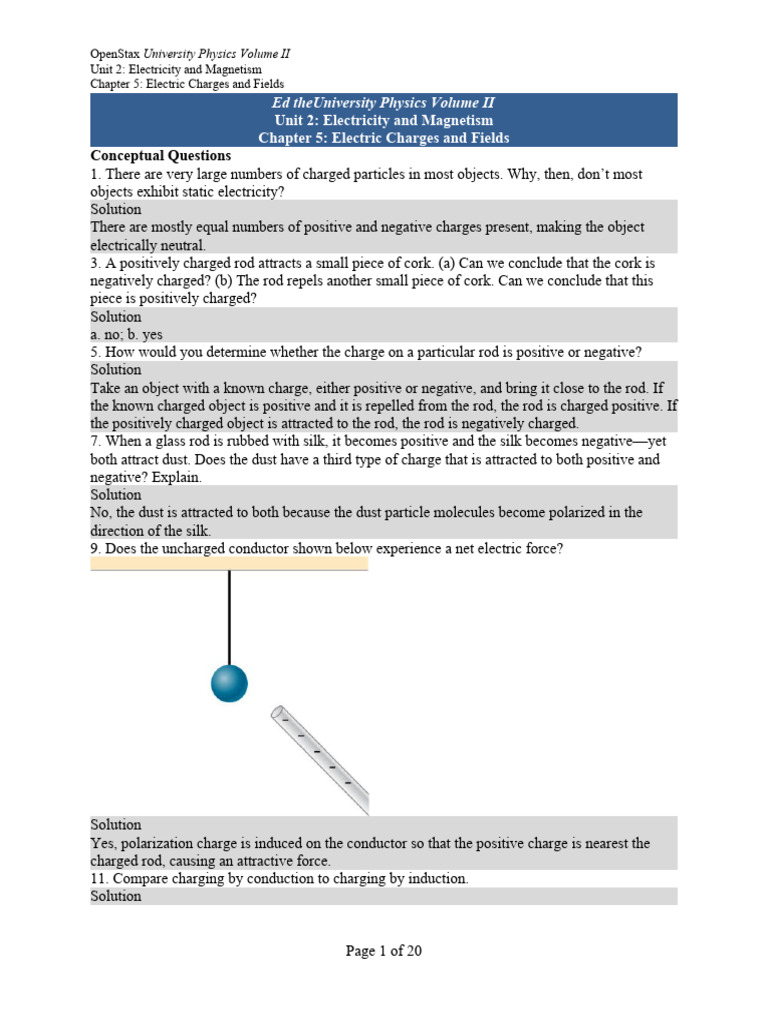 Electric Charges and Fields: Key Concepts | PDF | Electric Charge | Electric Field