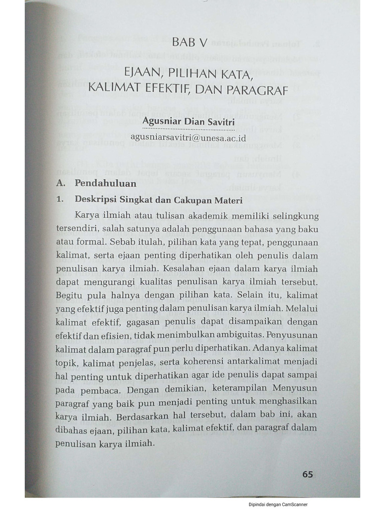 Bab 5 Ejaan, Pil Kata, Kal Efektif Dan Paragraf | PDF