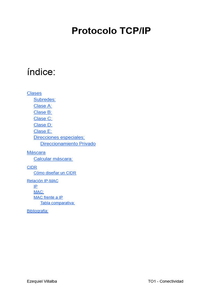 Notas de Clase Sobre Protocolos TCP/IP | PDF | Protocolos de internet | Dirección IP