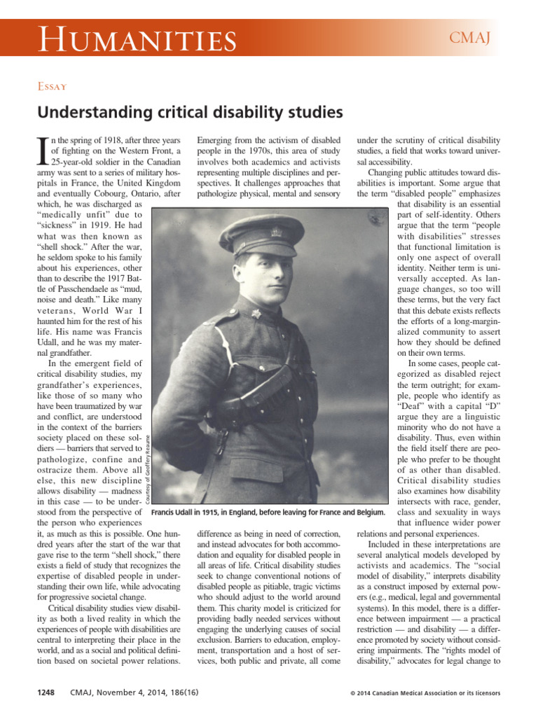 Critical Disability Studies | PDF | Disability | Humanities