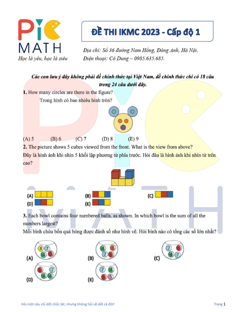 Đề Ikmc 2023 - Tặng PDF | PDF