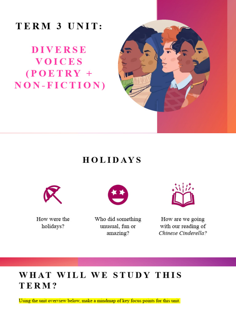 Introduction Lesson-Year 7 Diversity | PDF | Experience | Poetry