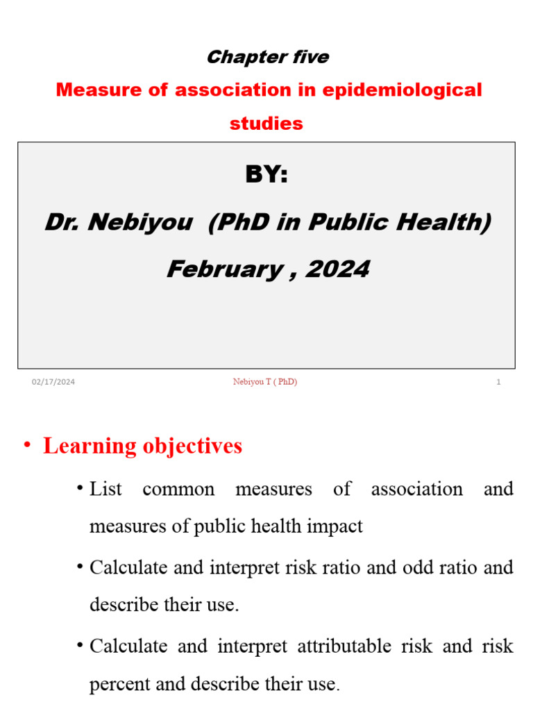 Measures of Association | PDF | Relative Risk | Odds Ratio