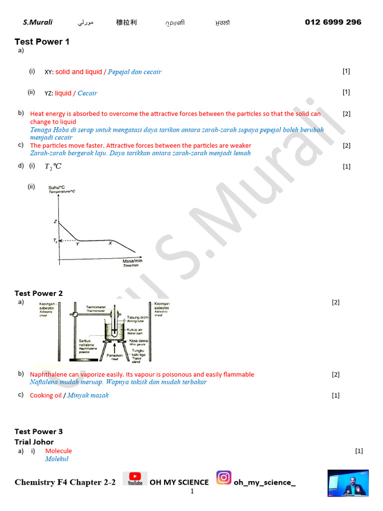 Chemi - F4 - CHP 2 - Less 8 - Answer's | PDF