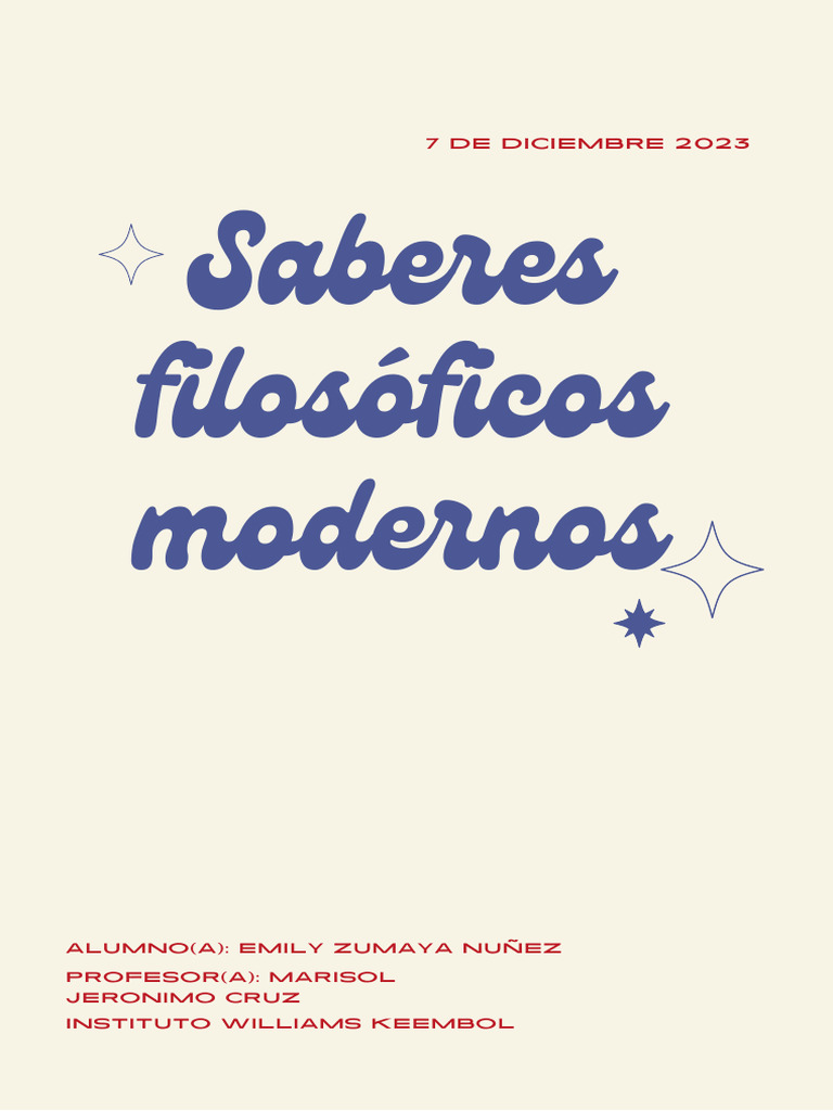 Saberes Filosóficos Modernos | PDF | Existencialismo | Immanuel Kant