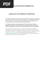 Aplicaciones e Importancia de Métodos Numéricos | PDF | Análisis numérico | Simulación