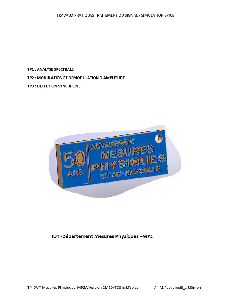 Traitement du Signal et Simulation LTspice | PDF | Fréquence ...
