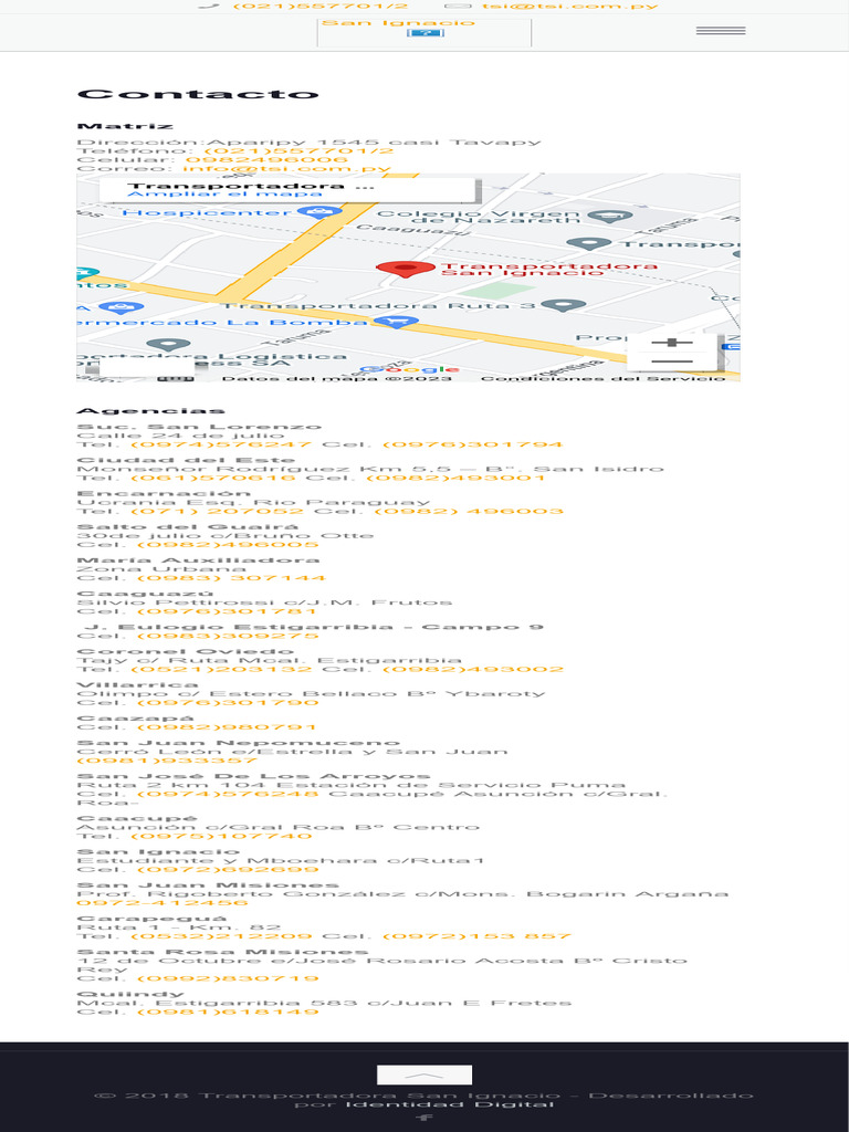 Contacto: Matriz | PDF