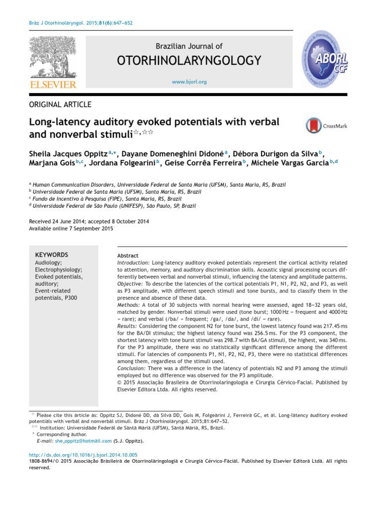 Potencial Longa Latencia Com e Sem Estimulo Verbal | PDF | Neuroscience ...
