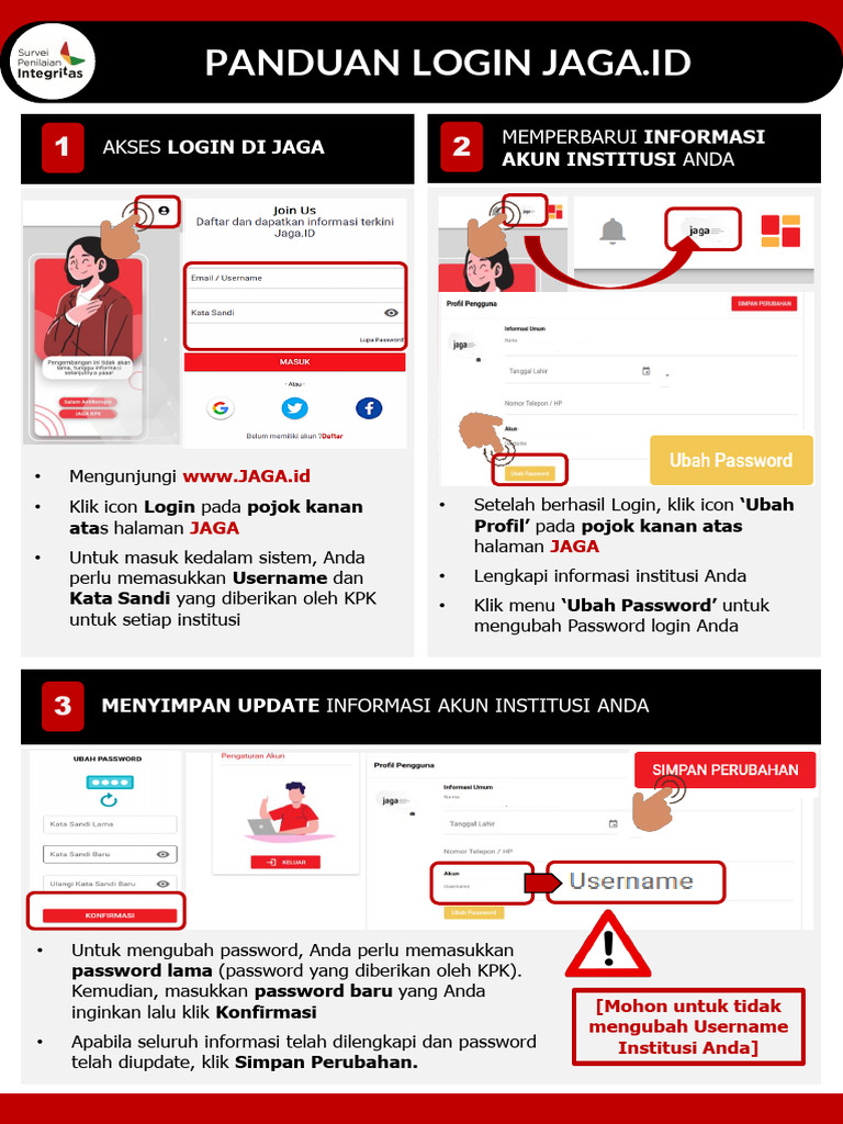 Panduan Akses Login SPI Di JAGA | PDF