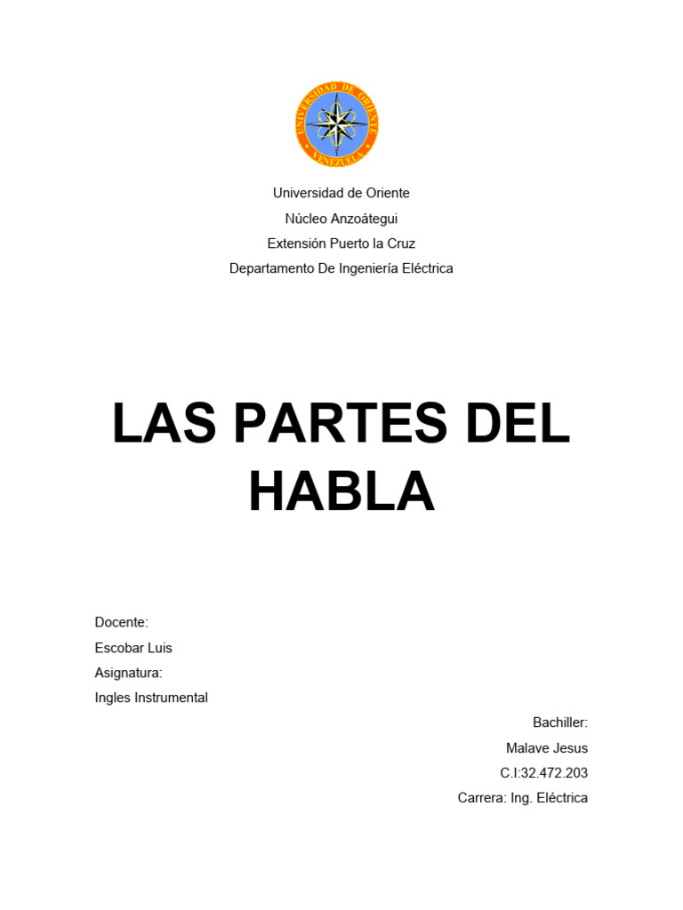 Partes del habla en inglés: guía completa | PDF