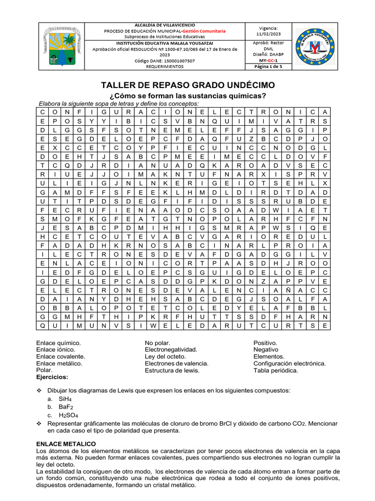 Guía Repaso Undécimo | PDF