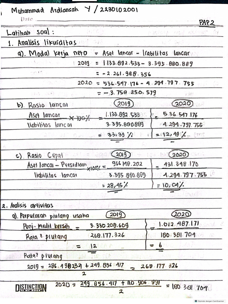 (2001) - Muhammad Ardiansah Y - PAP2 - Latihan | PDF