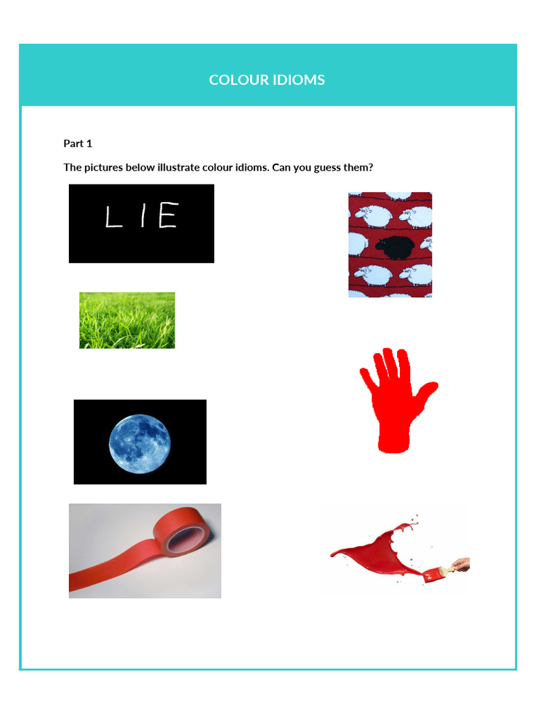 Colour Idioms | PDF