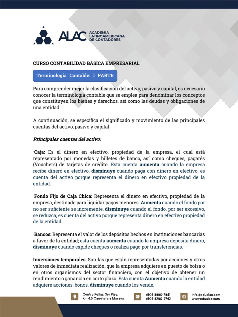 Terminología Contable | PDF | Contabilidad | Dinero