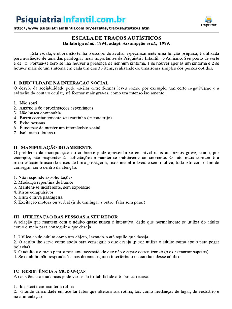 Escala Ata 1999 | PDF