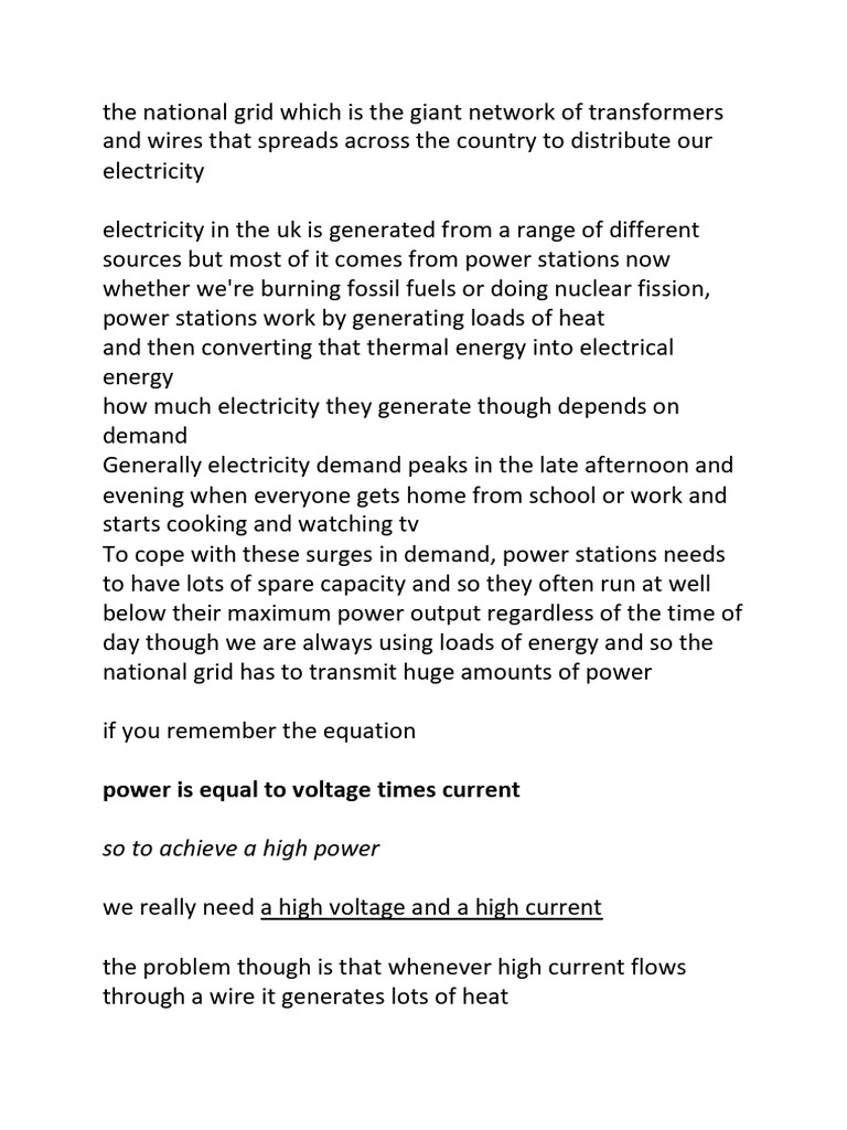 National Grid GCSE | PDF