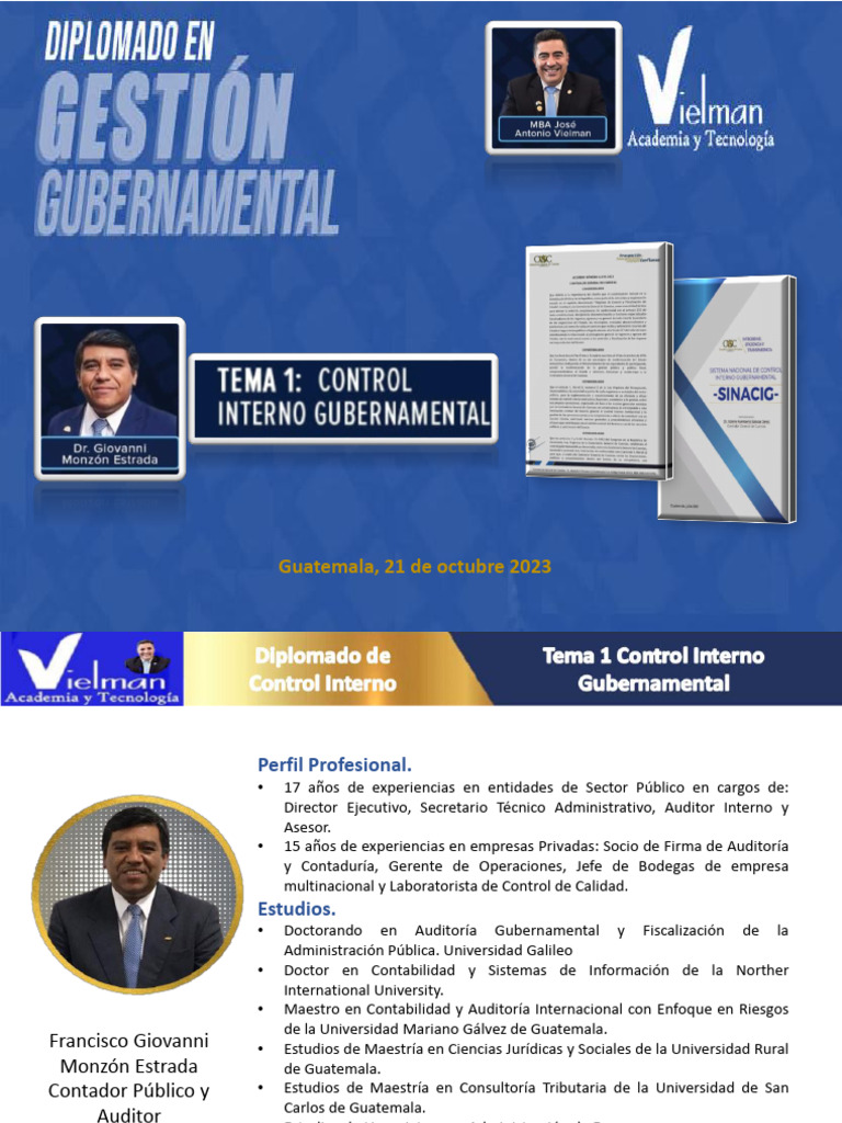 01 Control Interno Gubernamental 21 10 2023 | PDF | Contralor | Planificación