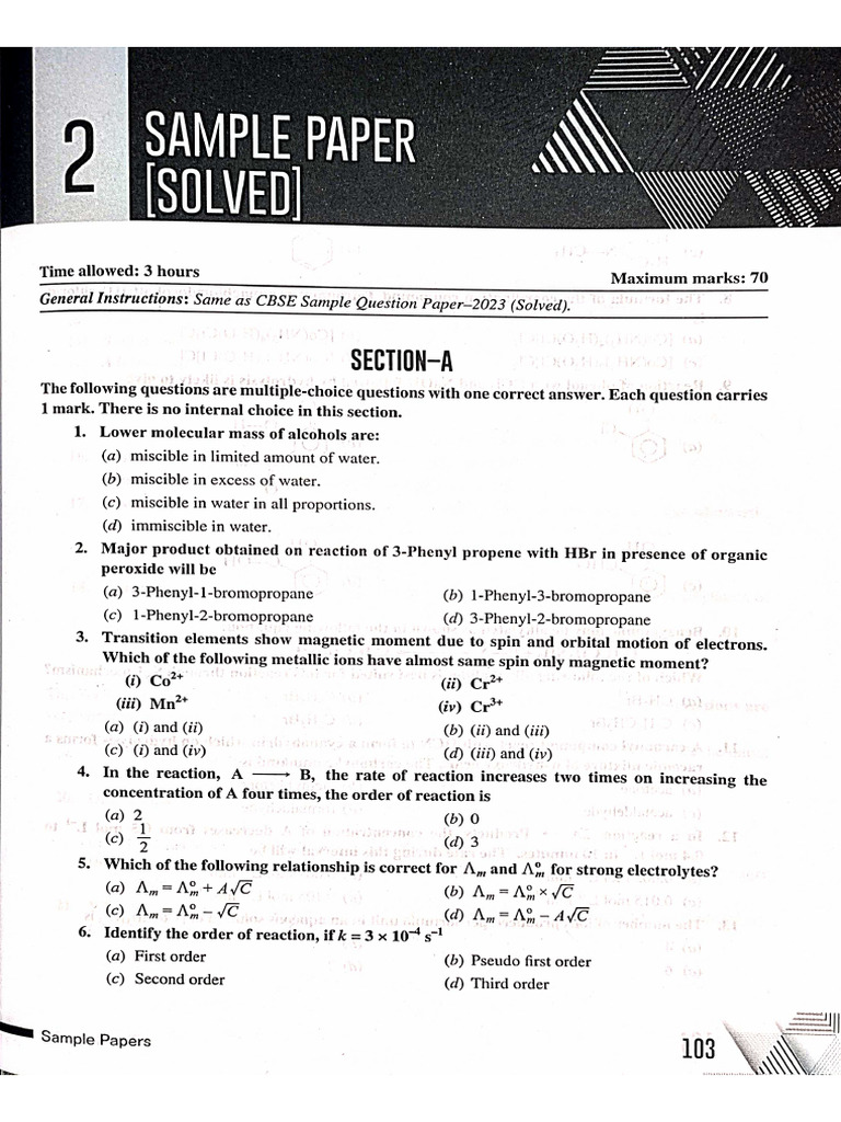 Sample Paper 2 | PDF