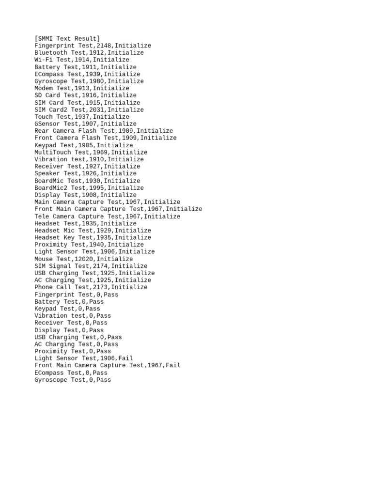 SMMI TestResult | PDF