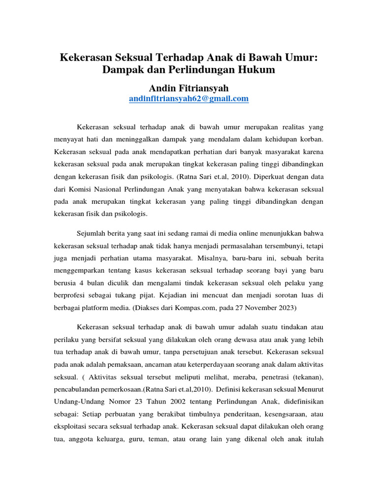 Andin Fitriansyah - 228620100681 - BK 22 - Statistika Interverensial - Artikel Kekerasan Seksual ...