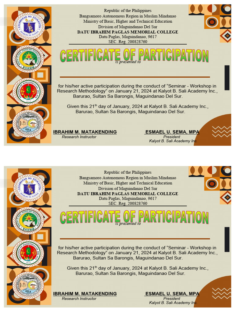 Certificate of Participation | PDF
