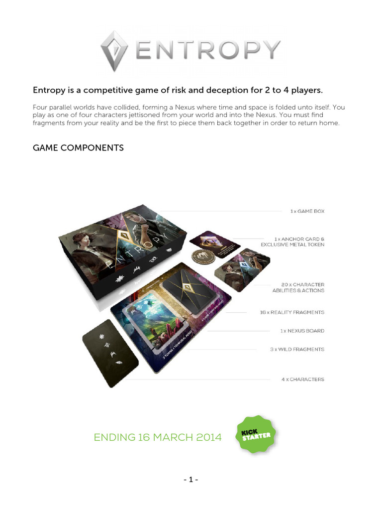 Entropy KS Preview Rulebook | PDF | Playing Cards | Games Of Mental Skill