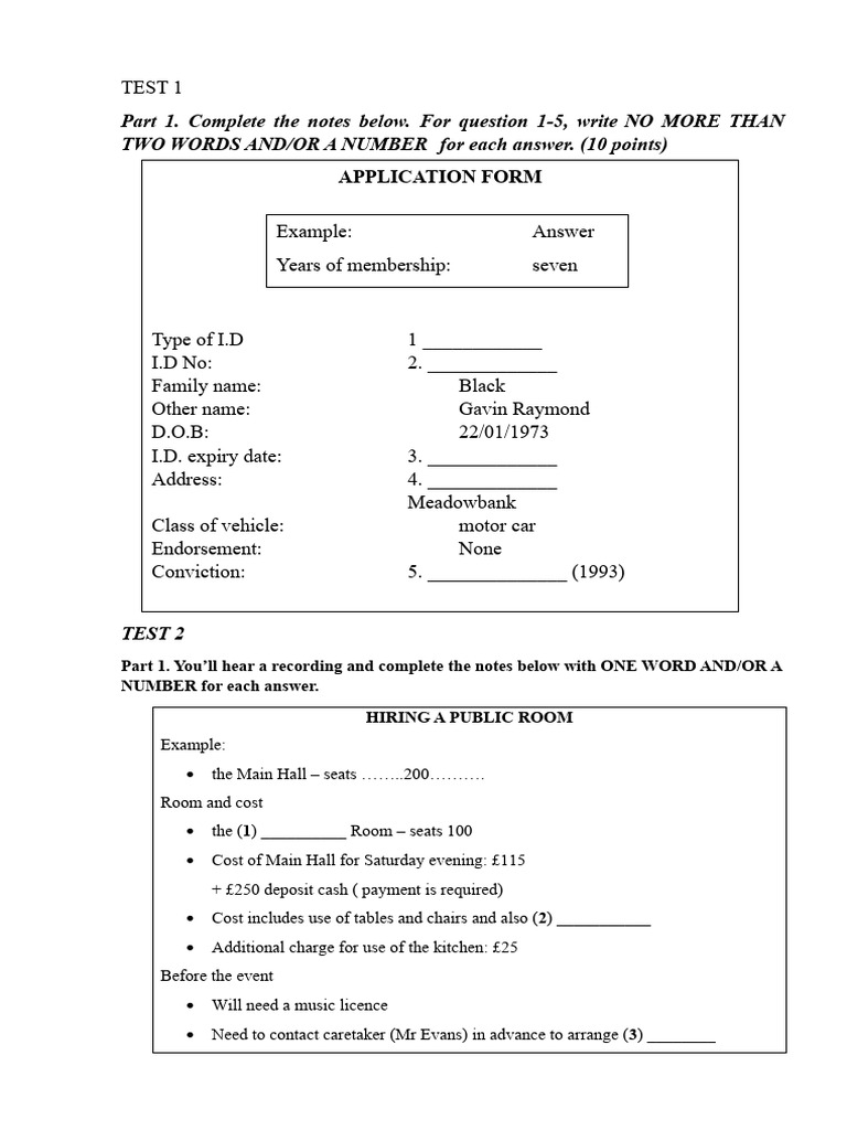 Listening Practice Tests Pdf