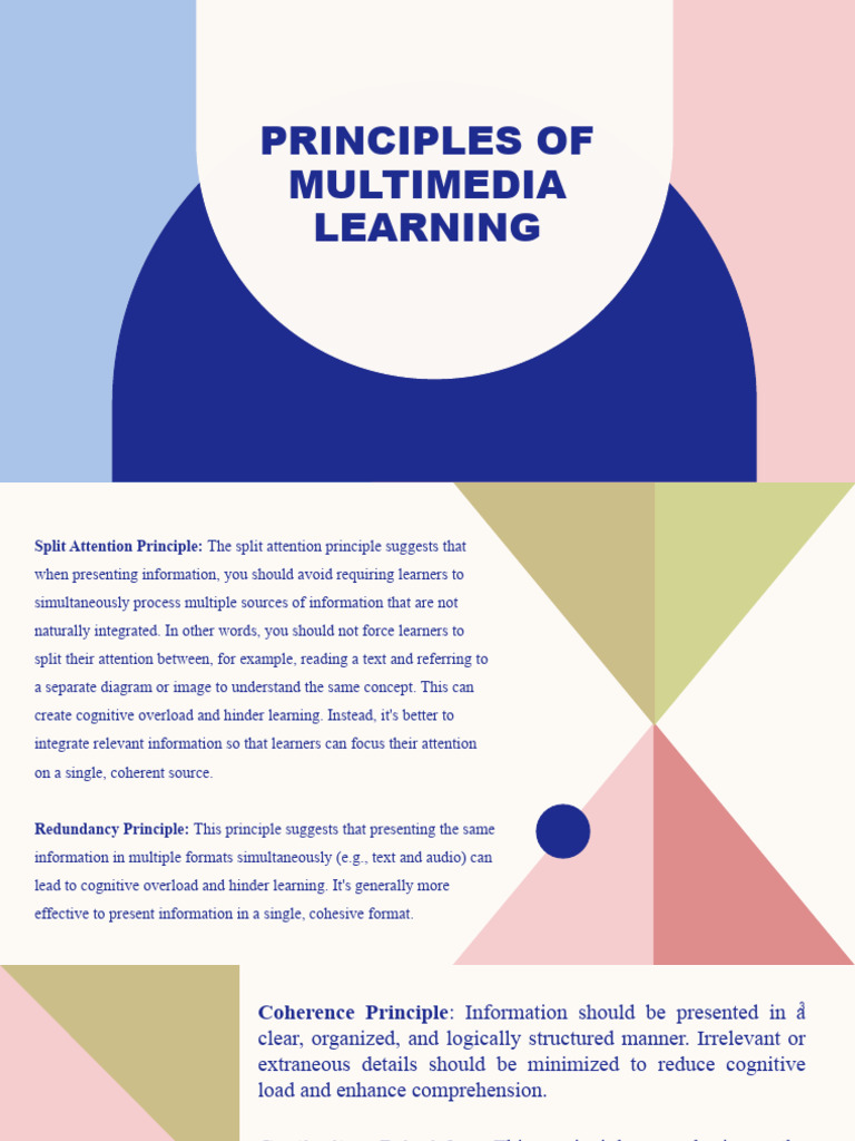 Principles of Multimedia Learning | PDF | Learning | Attention