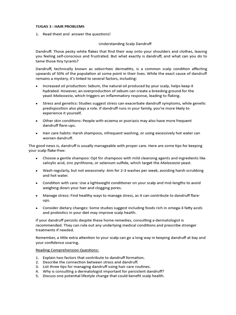 Reading For Hairstylist | PDF | Shampoo | Clinical Medicine